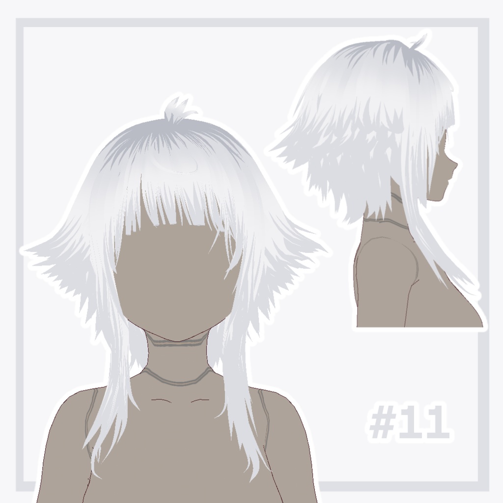 [VRchat] Spiky short hair (multiple colour) - Zirko Nific - BOOTH