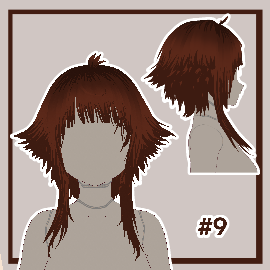 [VRchat] Spiky short hair (multiple colour) - Zirko Nific - BOOTH