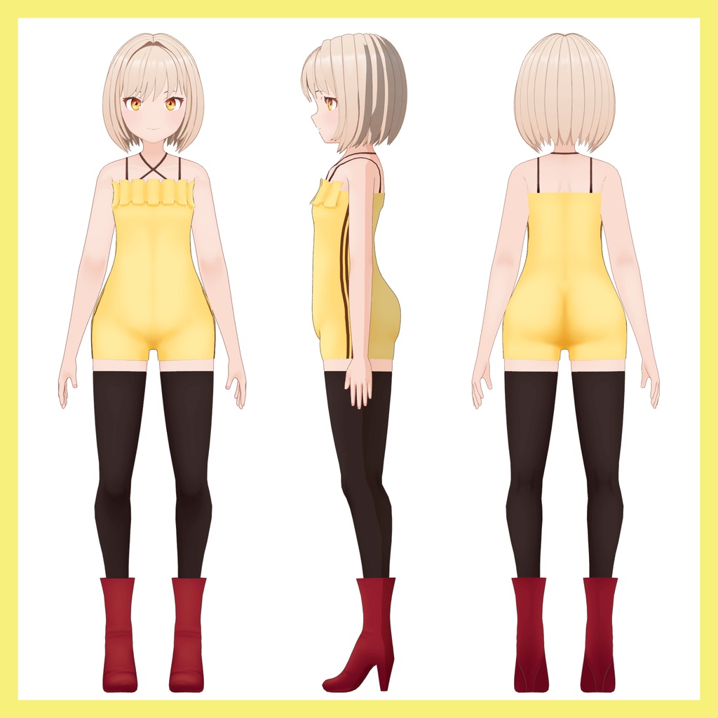 [Original 3d][VRC][VRM]-Tanpopo - 3duckmodel - BOOTH