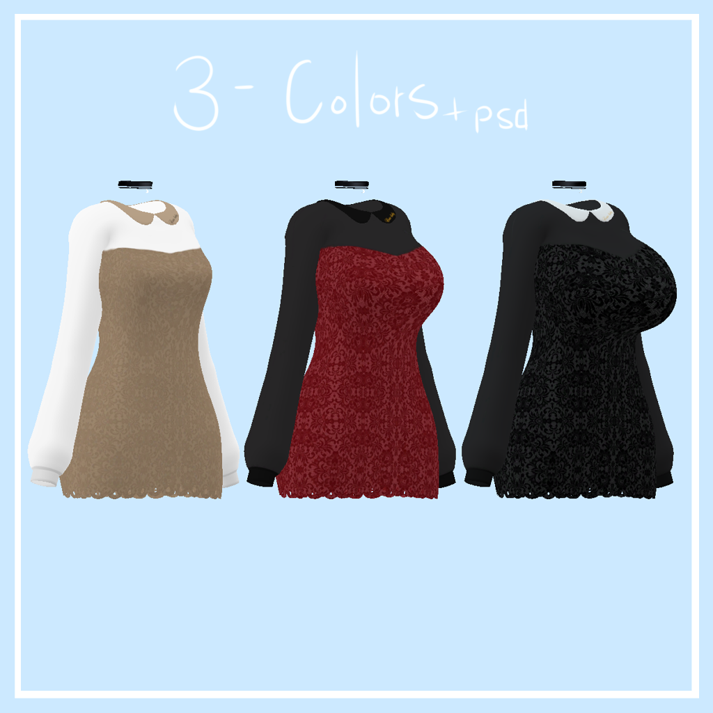 「舞夜」 (Maya) 専用【3D衣装モデル】Seethrough dress - hatari - BOOTH