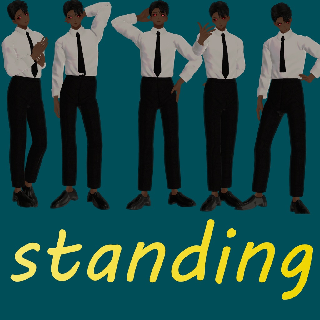 [VRC] MALE AVATAR POSE SET - 기만(kiman) - BOOTH