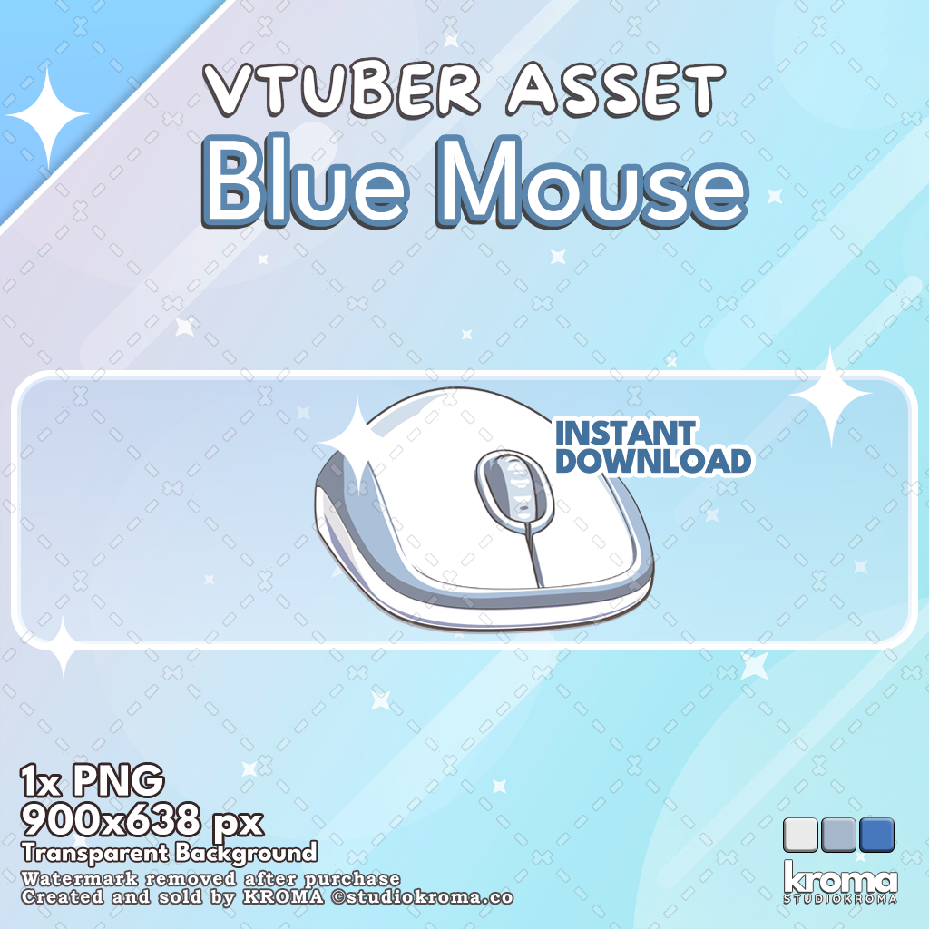 VTUBER ASSETS | Blue Mouse - 𝗦𝗧𝗨𝗗𝗜𝗢 𝗞𝗥𝗢𝗠𝗔 - BOOTH