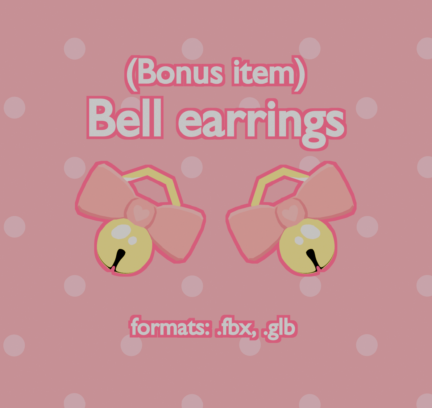 Cat VTuber Accessory Pack - Ears, Tail, Collar + Bonus Earrings [GLB ...