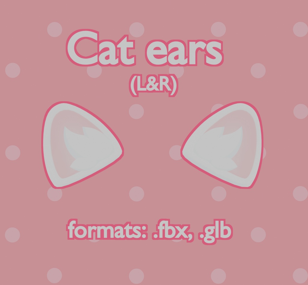 Cat VTuber Accessory Pack - Ears, Tail, Collar + Bonus Earrings [GLB ...