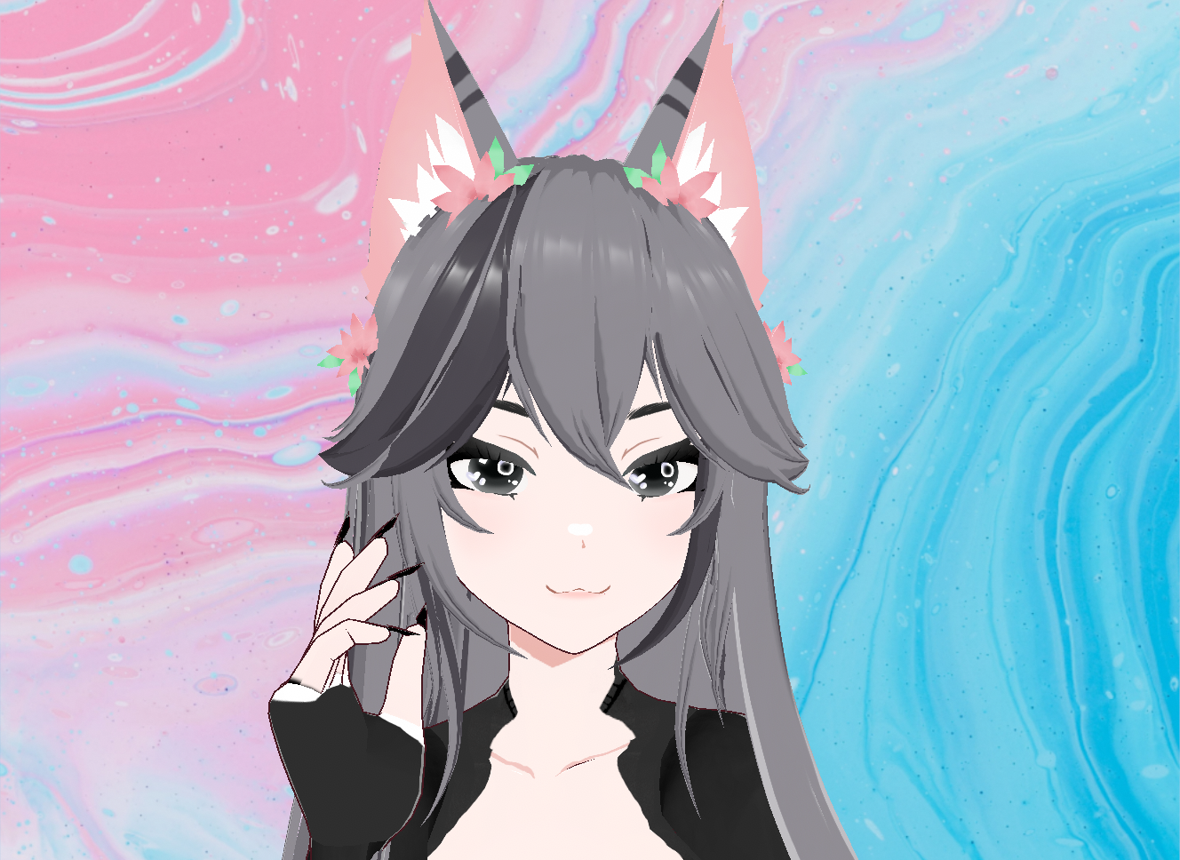 【VRoid】Flowergirl Hair w Ear Texture - trinochi - BOOTH