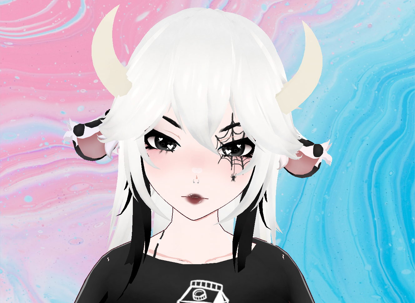 【VRoid】Black Cow Outfit and Ears - trinochi - BOOTH