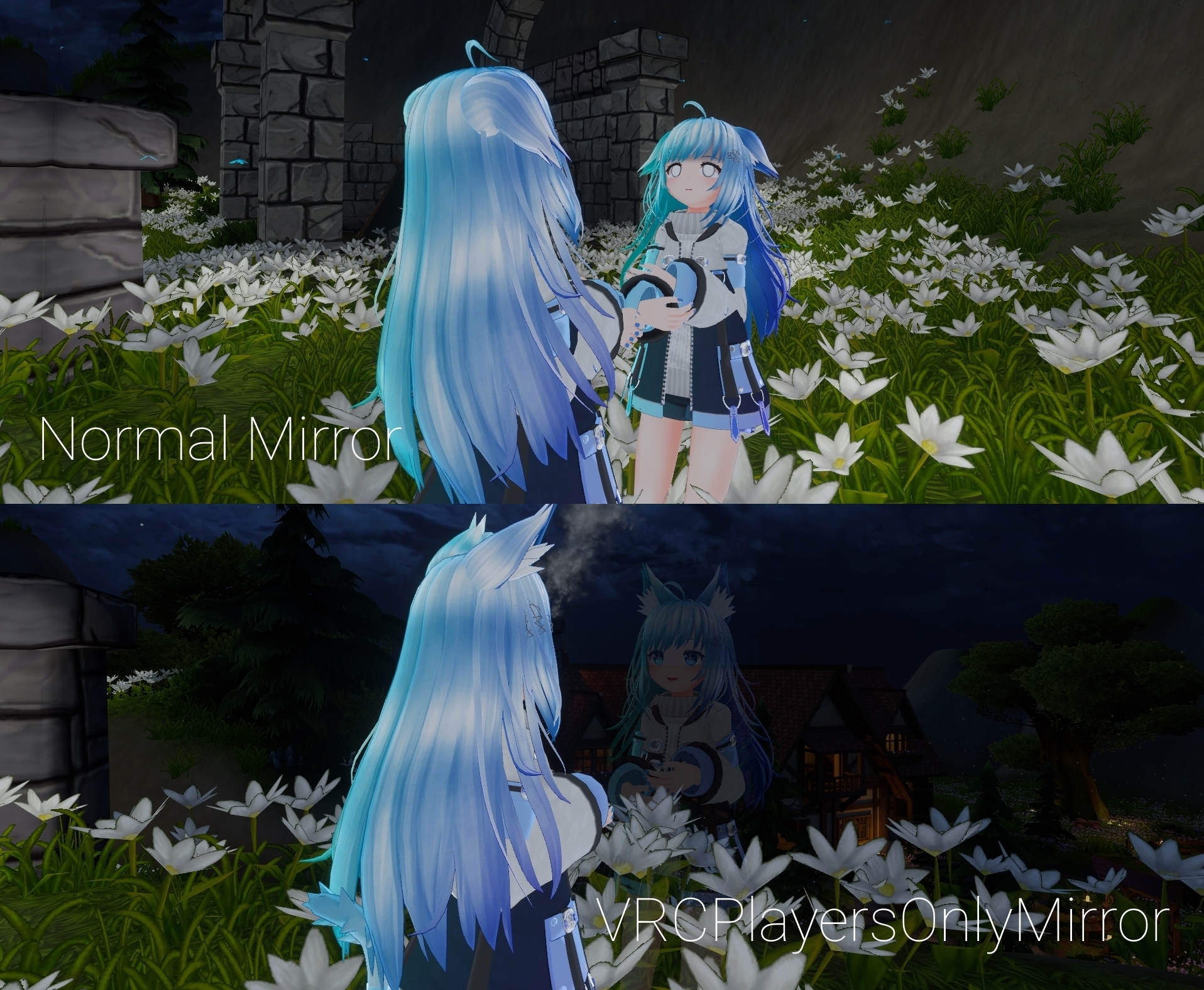 VRCPlayersOnlyMirror (背景なし No background) - temporal - BOOTH