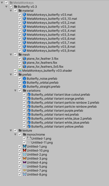 蝶パーティクル / Butterfly Particle - MetaMonkeys - BOOTH