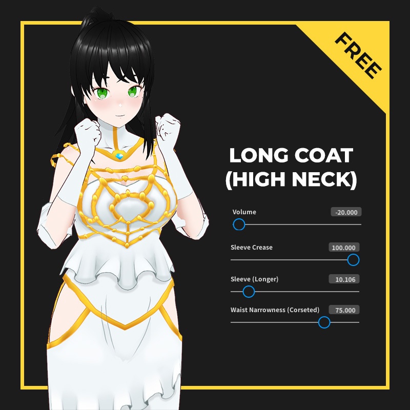 [Vroid Studio] Albedo White Dress - Lemmy - BOOTH