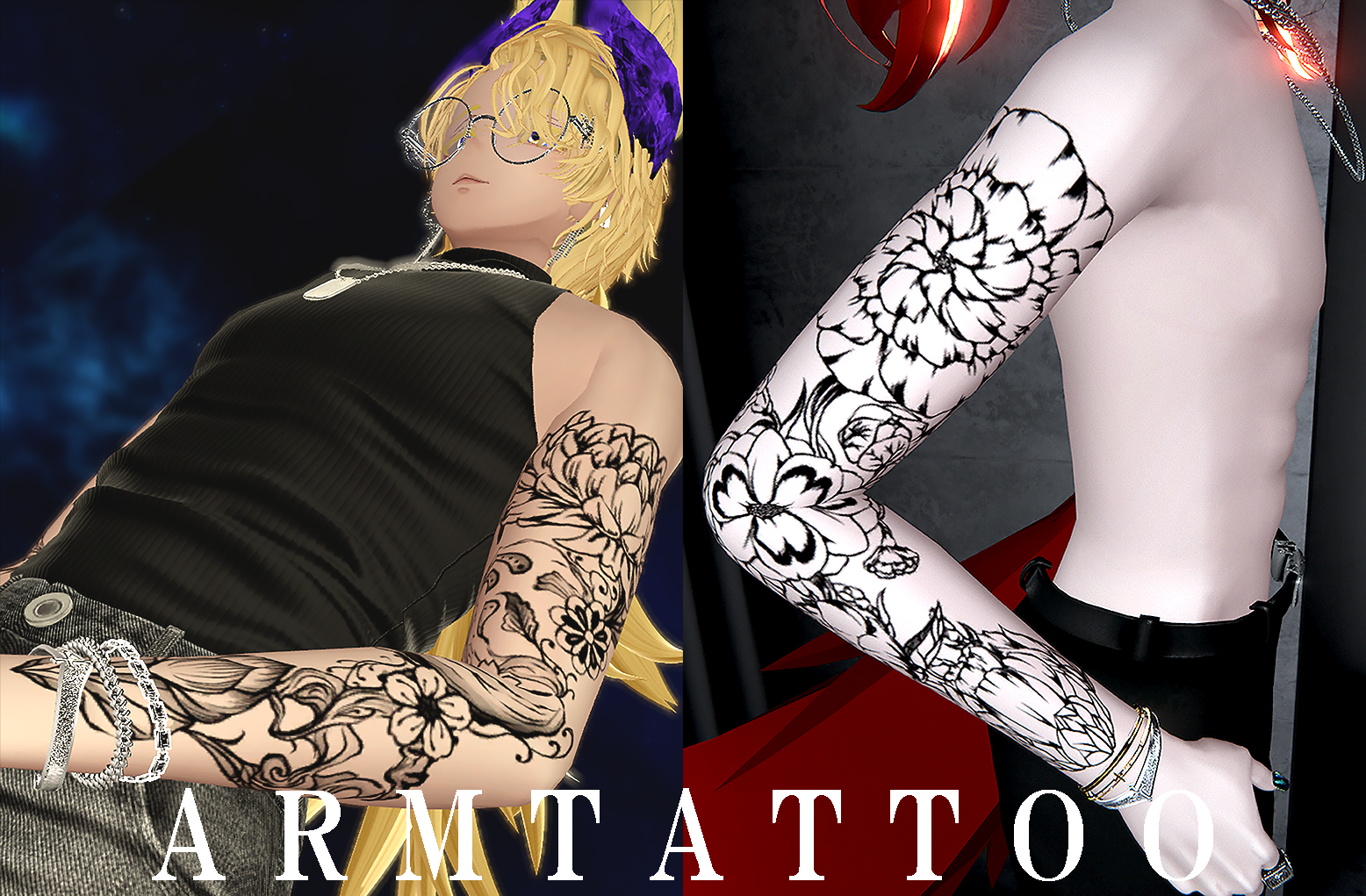 【VRChat想定】ARM TATTOO - 茶柱屋 - BOOTH