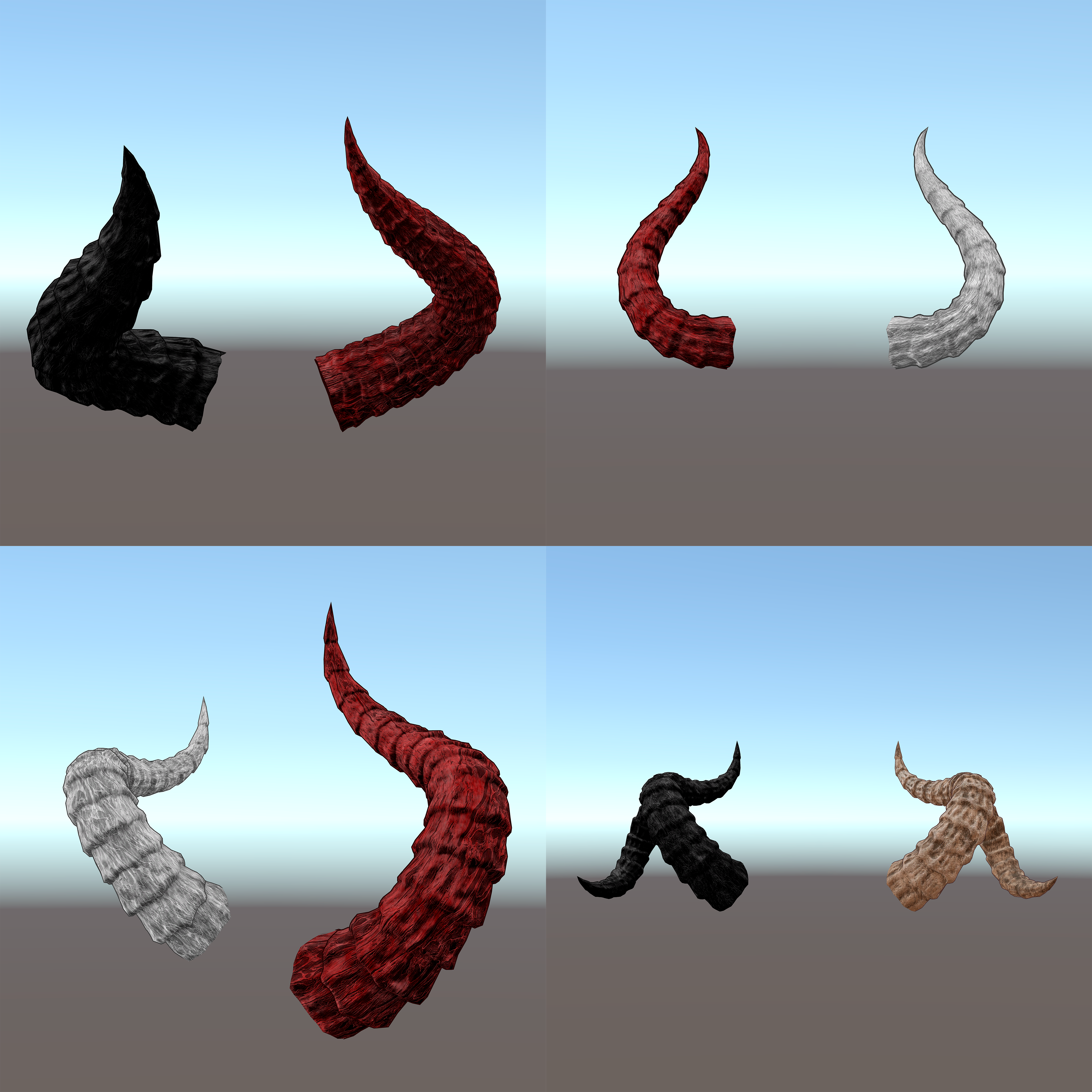 【VRChat用3Dモデル】ドラゴンの角・Dragon Horns （2.0） - BahaShop - BOOTH
