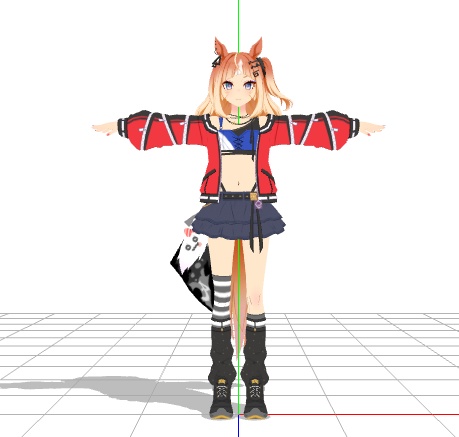 オリジナル3Dアニメ少女モデル-03 [FBX] [MMD] [VRM] - アバター rVRC