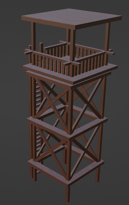 Free Low-poly Watchtower 無料のものみの塔 - Dilute - BOOTH
