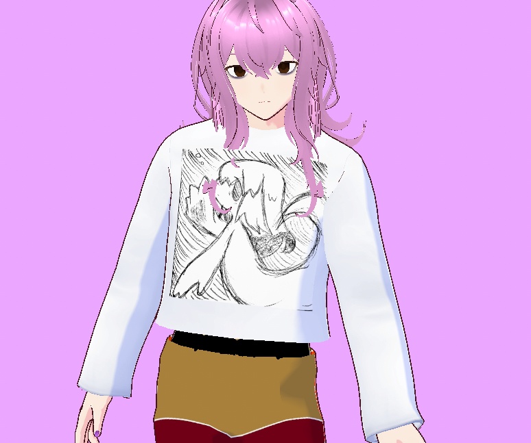 【vroid衣装・無料】らくがきの産物をダサプリント風にしただけ - 変箱 - BOOTH