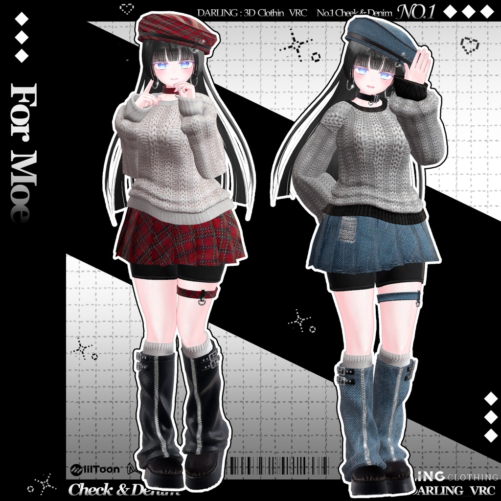 N0.1 Check&Denim [13 Avatars]+Kisha, Rurune Updat - DARLING CLOTHING ...