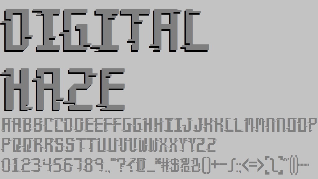フォントデータ"Digital Haze" - そらマート - BOOTH