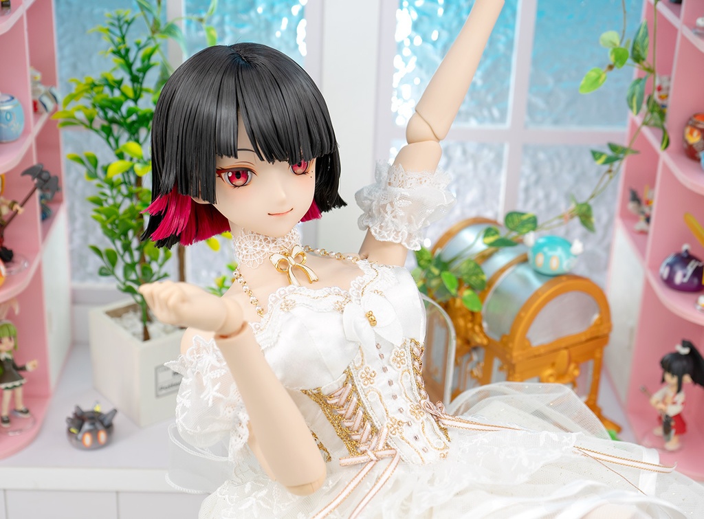 For sell ★ KK Workshop Custom Head NO.390(VOLKS DDH-09 flesh skin + wig + eyes)for DOLLFIE DREAM ...