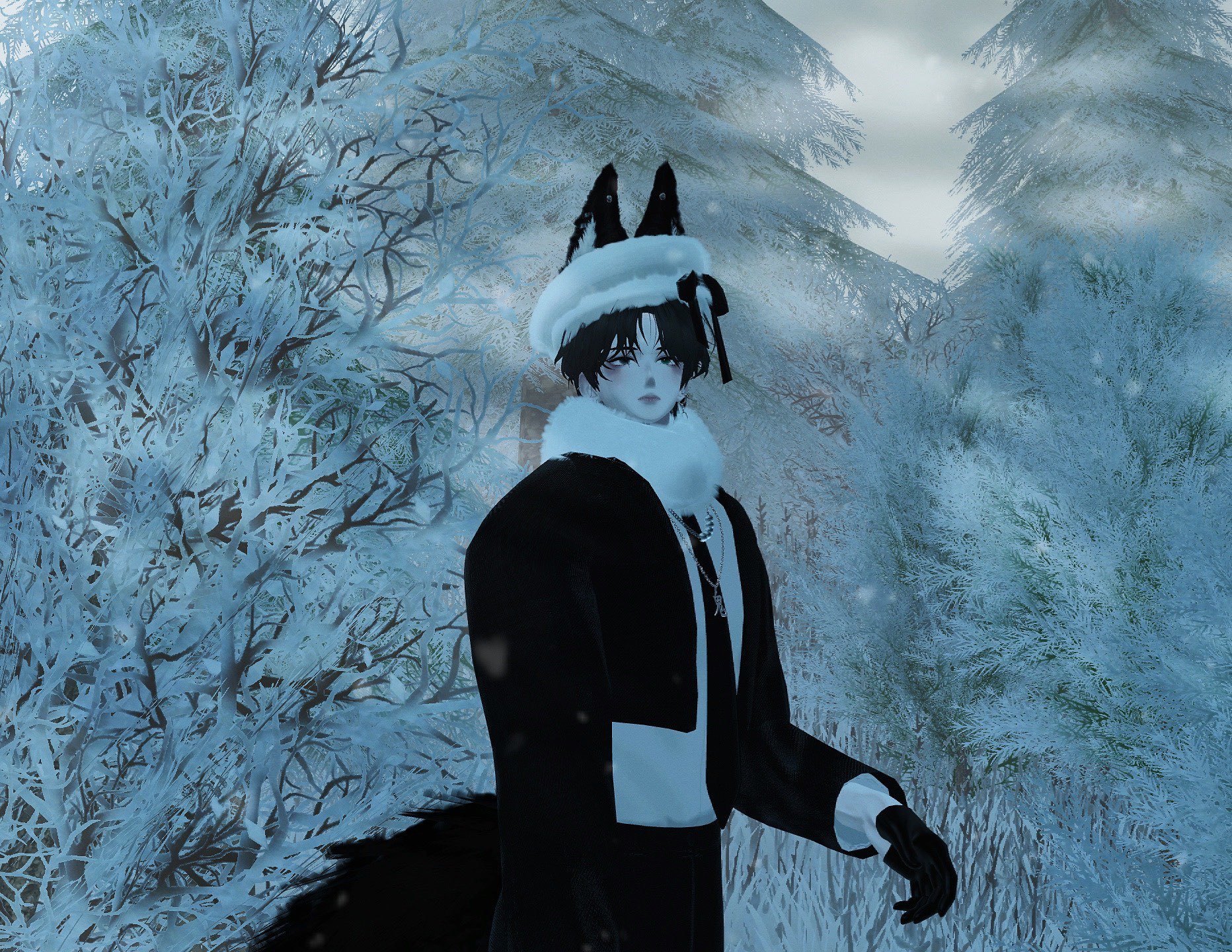 [VRChat] Ribbon beret - Darkness Eerie_ - BOOTH