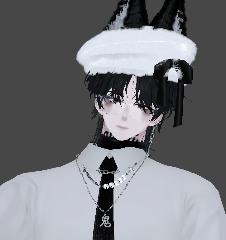 [VRChat] Ribbon beret - Darkness Eerie_ - BOOTH
