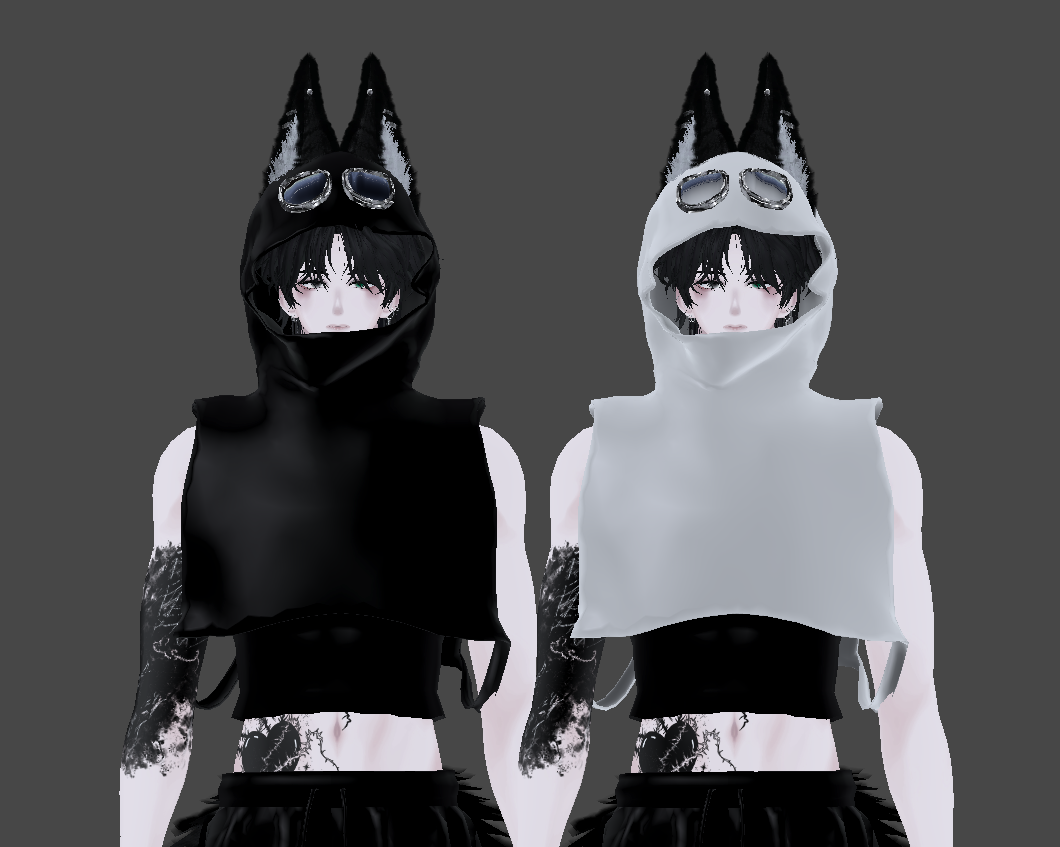 [VRChat] Vest hood - Darkness Eerie_ - BOOTH
