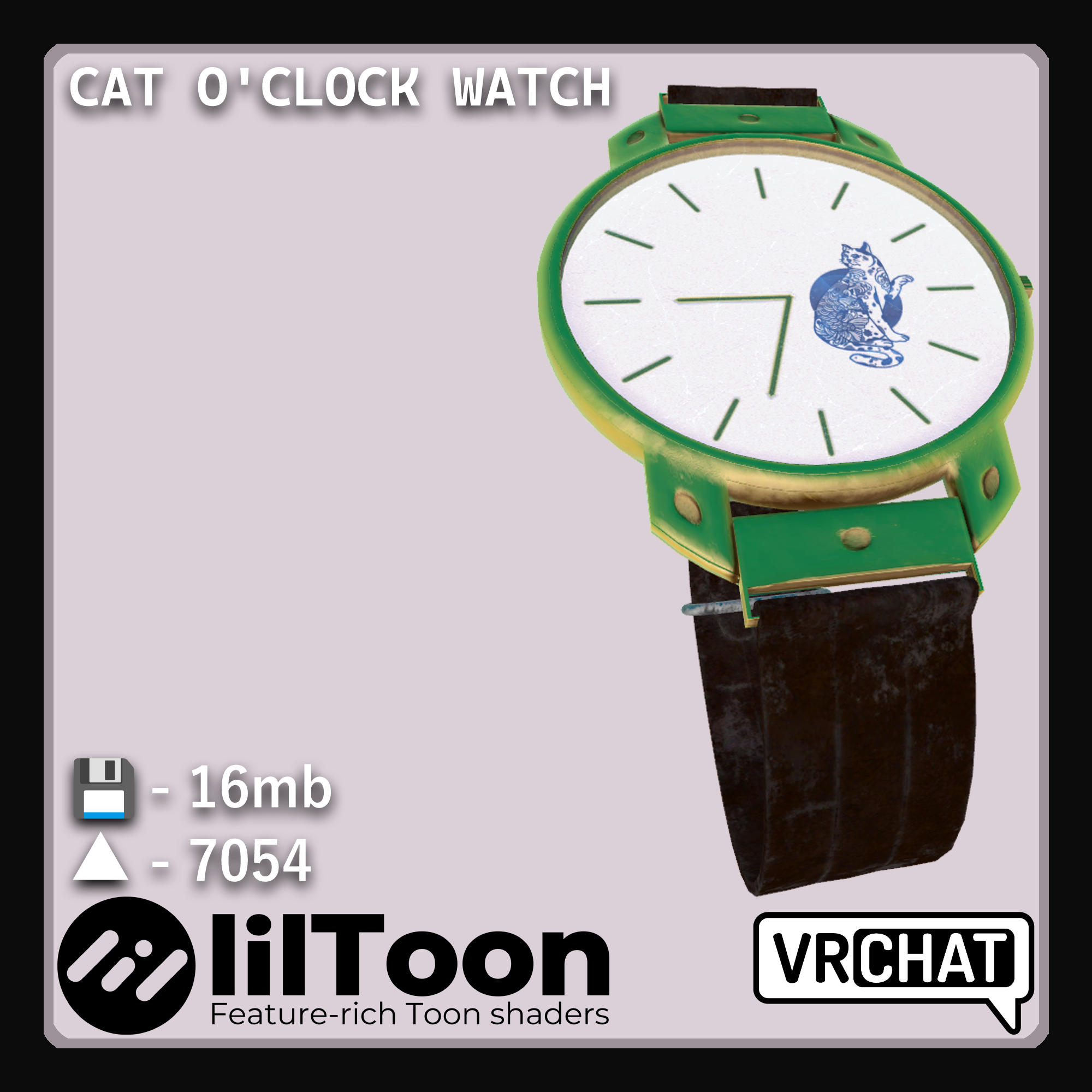 キャット・クロック 腕時計モデル || Cat O'Clock Watch - Niyah's Comfy Corner - BOOTH