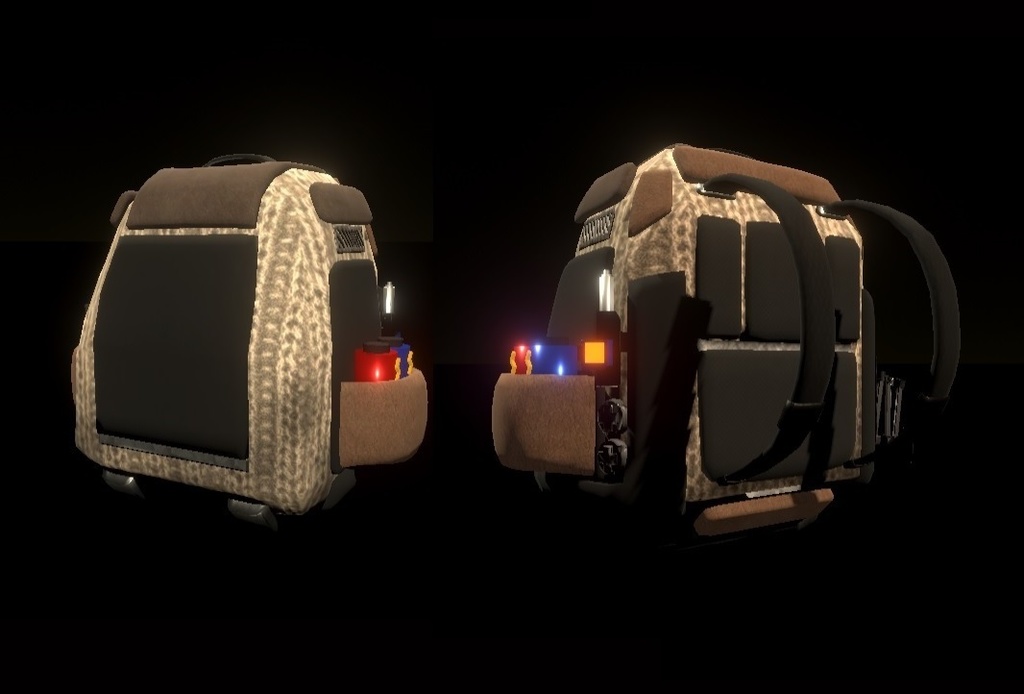 【VRChat向け3Dモデル】BackPack AirUnit01 - BlueBlueForce - BOOTH
