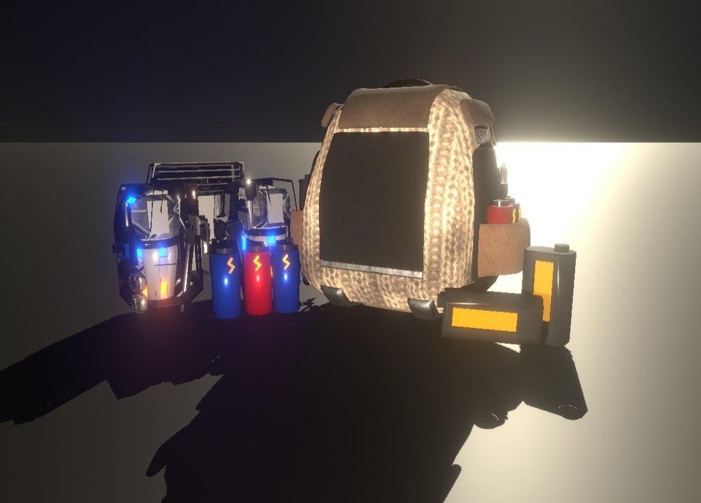 【VRChat向け3Dモデル】BackPack AirUnit01 - BlueBlueForce - BOOTH