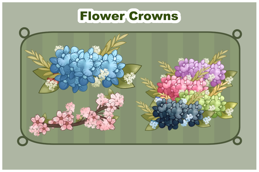 [VTuber Asset] Flower Crowns (Free) - superbearwars - BOOTH