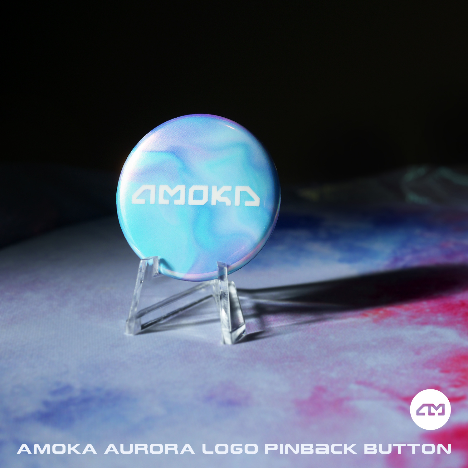 AMOKA オーロラロゴ缶バッジ - AMOKA - BOOTH