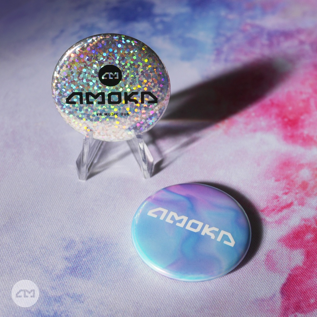 AMOKA オーロラロゴ缶バッジ - AMOKA - BOOTH