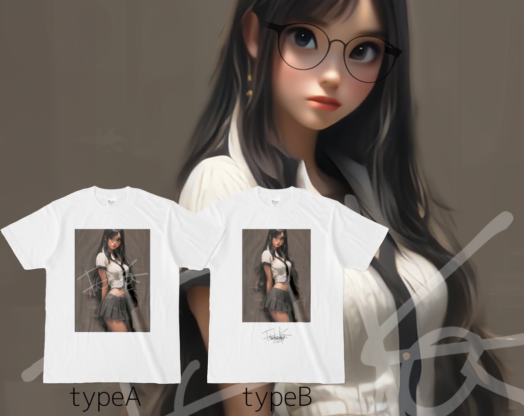 オリジナルデザインTシャツ「girl」 - 「ふうかちゃんねる」SHOP - BOOTH