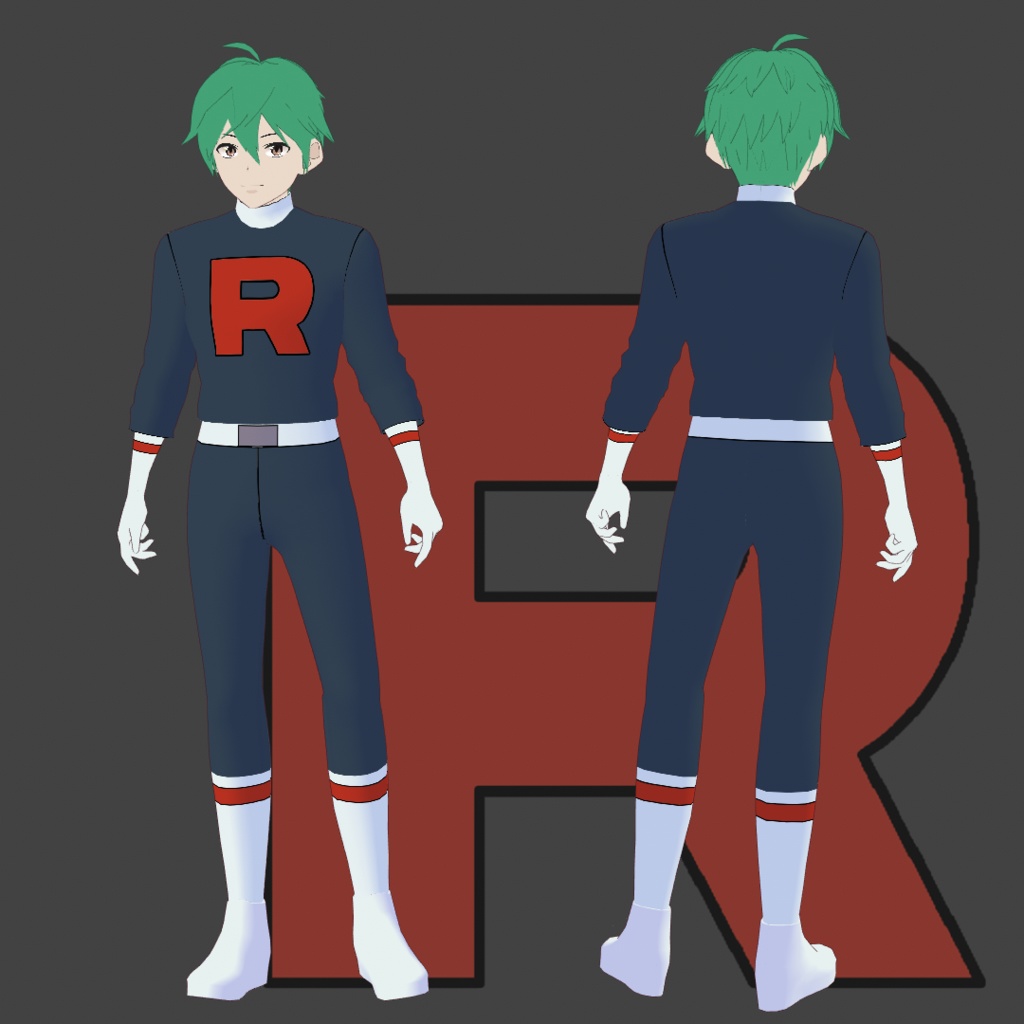 [VRoid] Team Rocket Butch Outfit - Michi Design - BOOTH