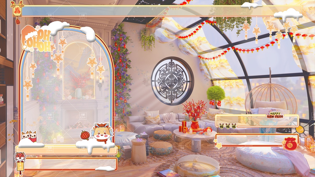 【Vtuber/動く配信背景】新春の休日 春祭り 新年 窓辺 PV Game VTB - 暁の屋 - BOOTH