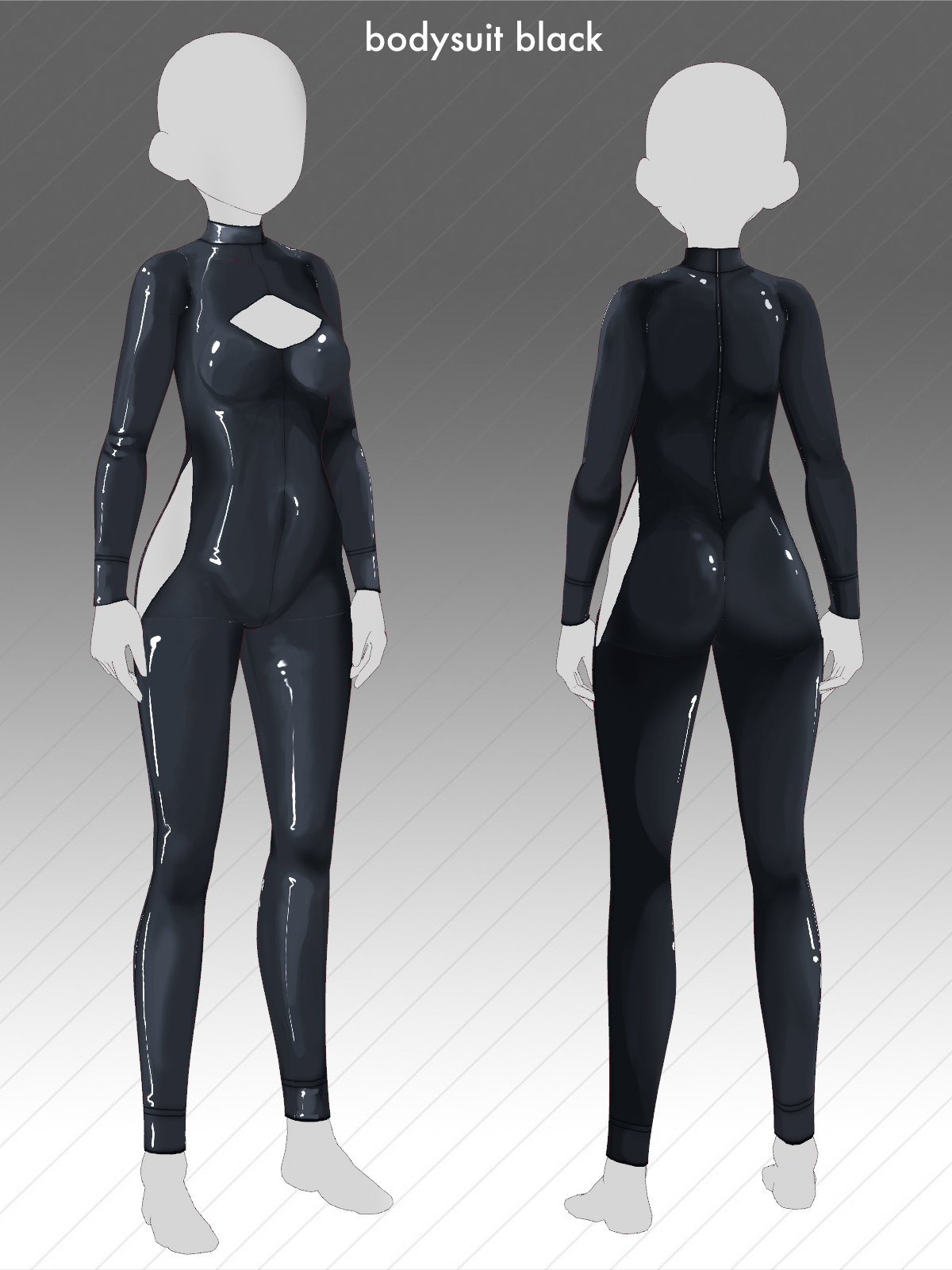 [VRoid Texture] Cutout PVC Bodysuit / PVCボディスーツ - inferr - BOOTH