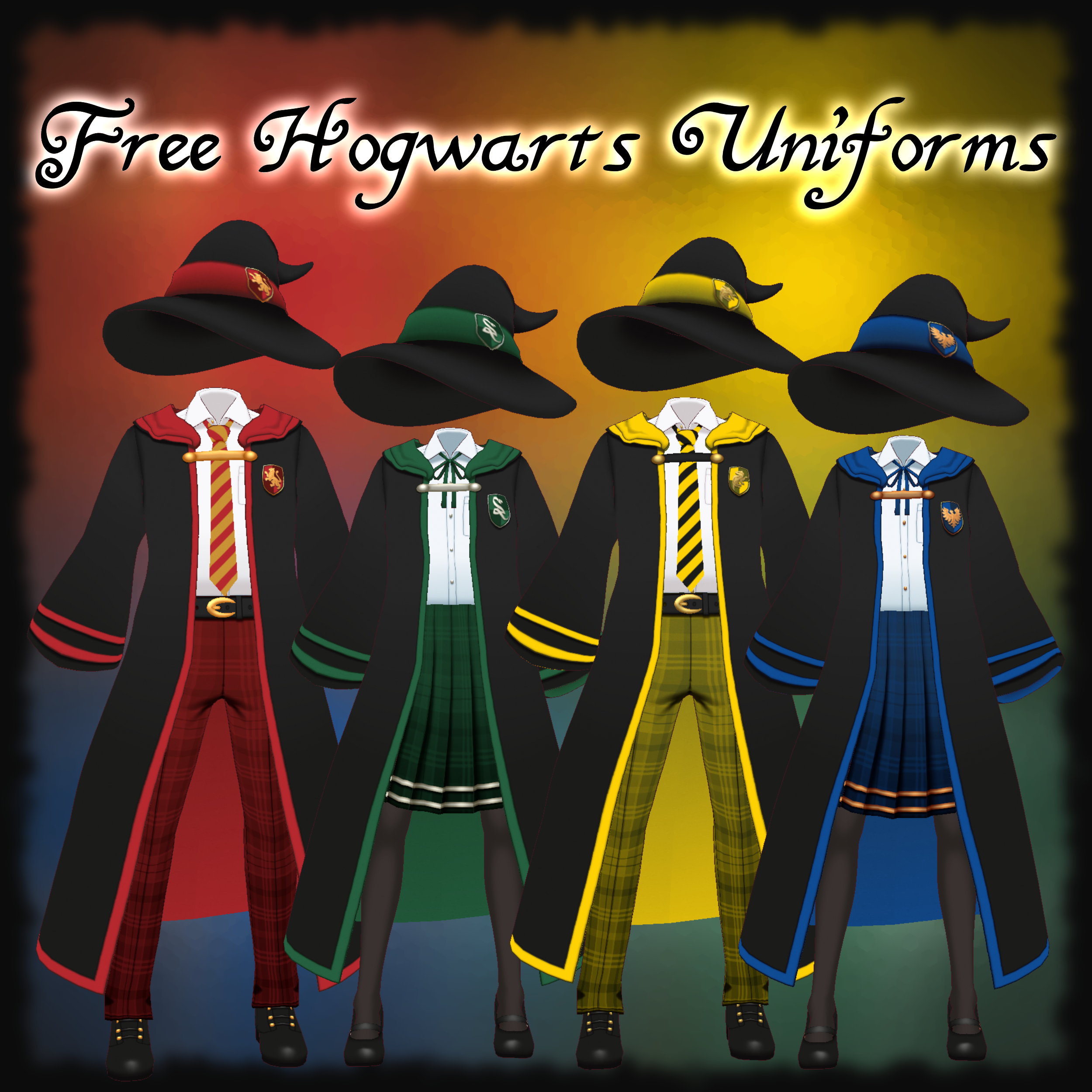 Free Hogwarts Uniforms - DrowningBeauty Arts - BOOTH