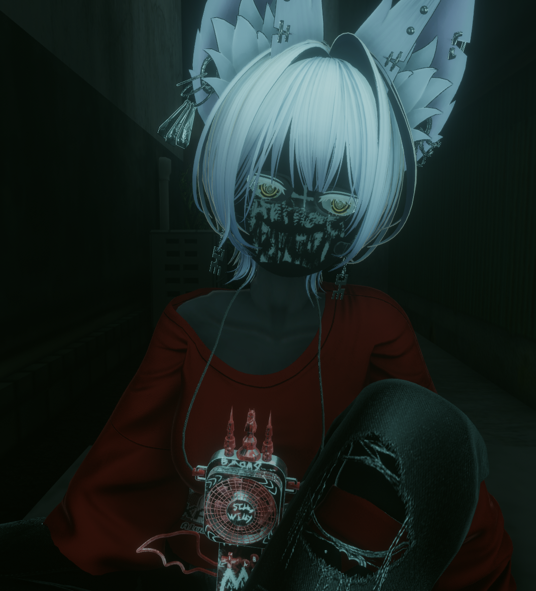 Full face mask(フルフェイスマスク) vrchat想定 - 夜間遊泳 - BOOTH