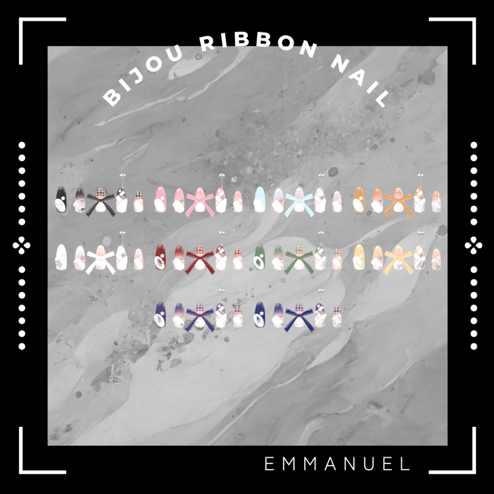 【13アバター対応】Bijou Ribbon Nail - EMMANUEL - BOOTH
