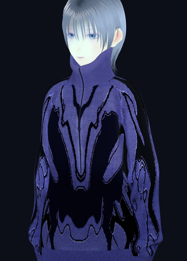 [3Dモデルウェア] ''BIONIC MACHINE" JACQUARD SWEATER - chloma - BOOTH