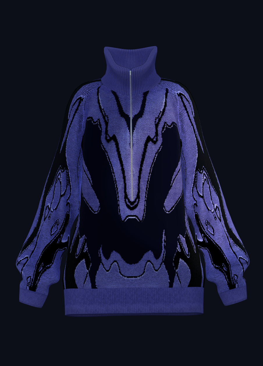 [3Dモデルウェア] ''BIONIC MACHINE" JACQUARD SWEATER - chloma - BOOTH