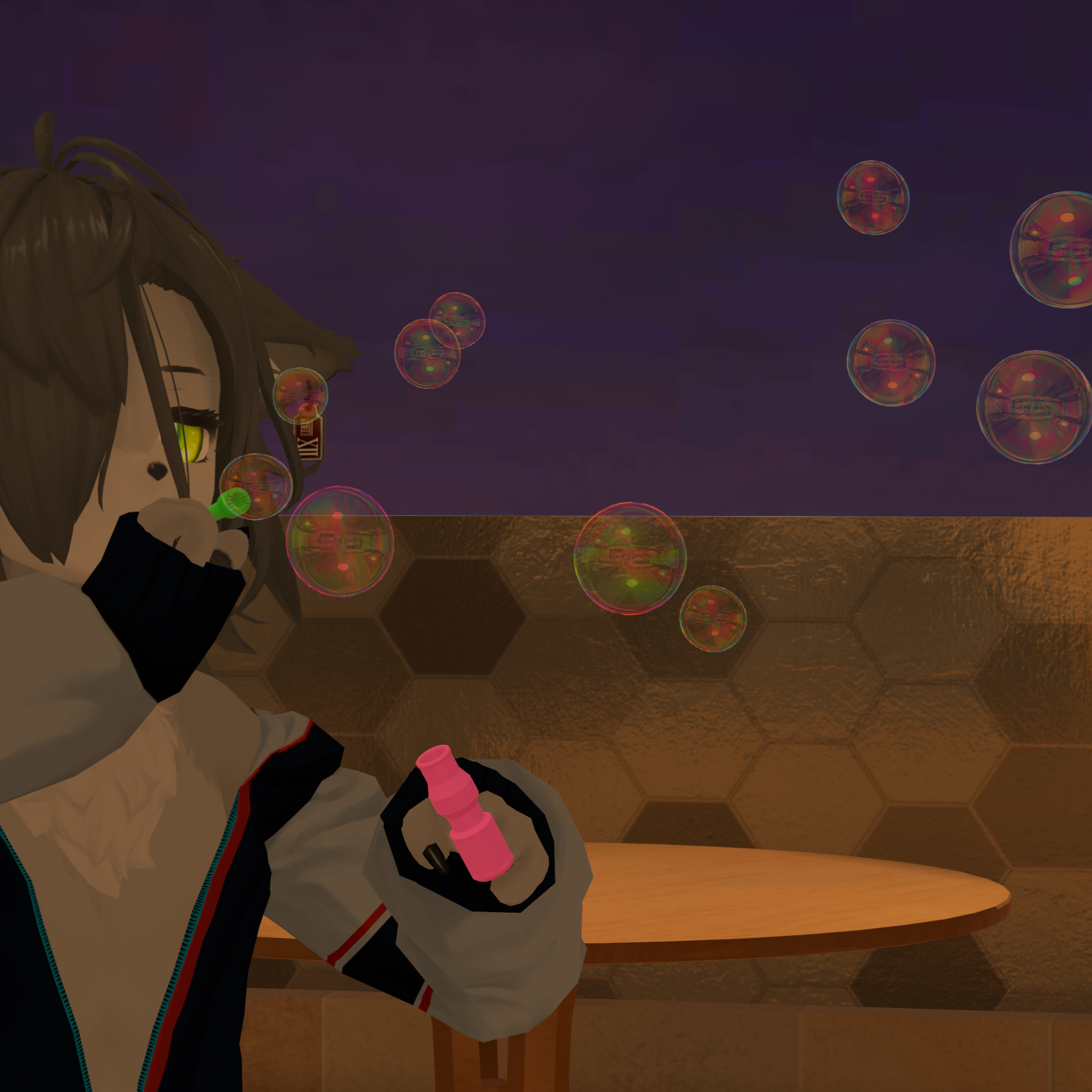 VRChat アバターギミック シャボン玉 bubble particle - ねこのいる工房 - BOOTH