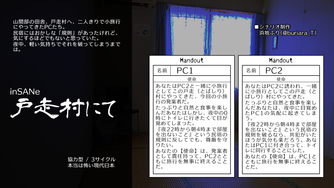 inSANeシナリオ集「ネクストステージ」 - ぶりはまち（TRPG） - BOOTH