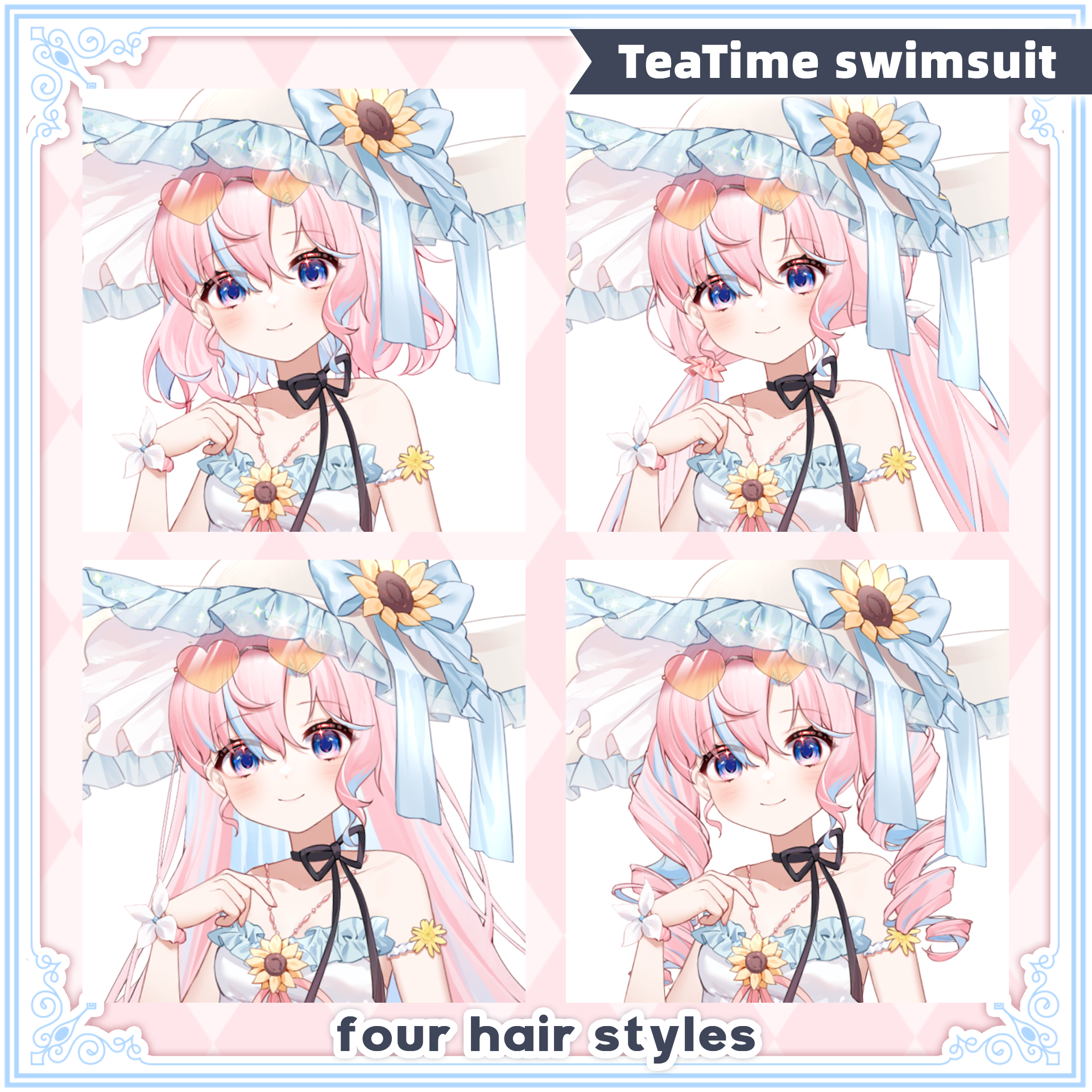 【live2d Model】Tea timeswimsuit - Cai Cat - BOOTH