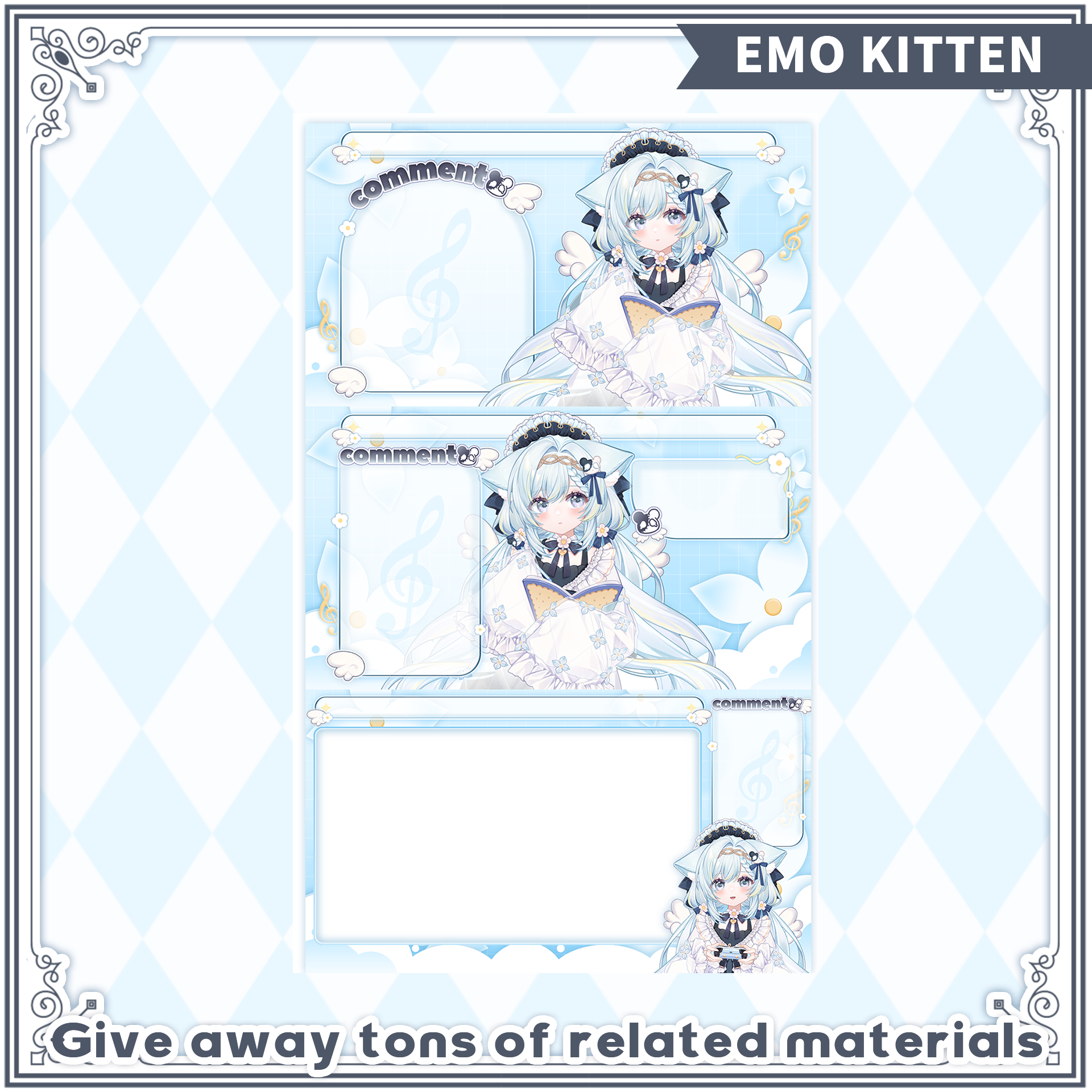 【live2d Model】Emo Kitten - Cai Cat - BOOTH