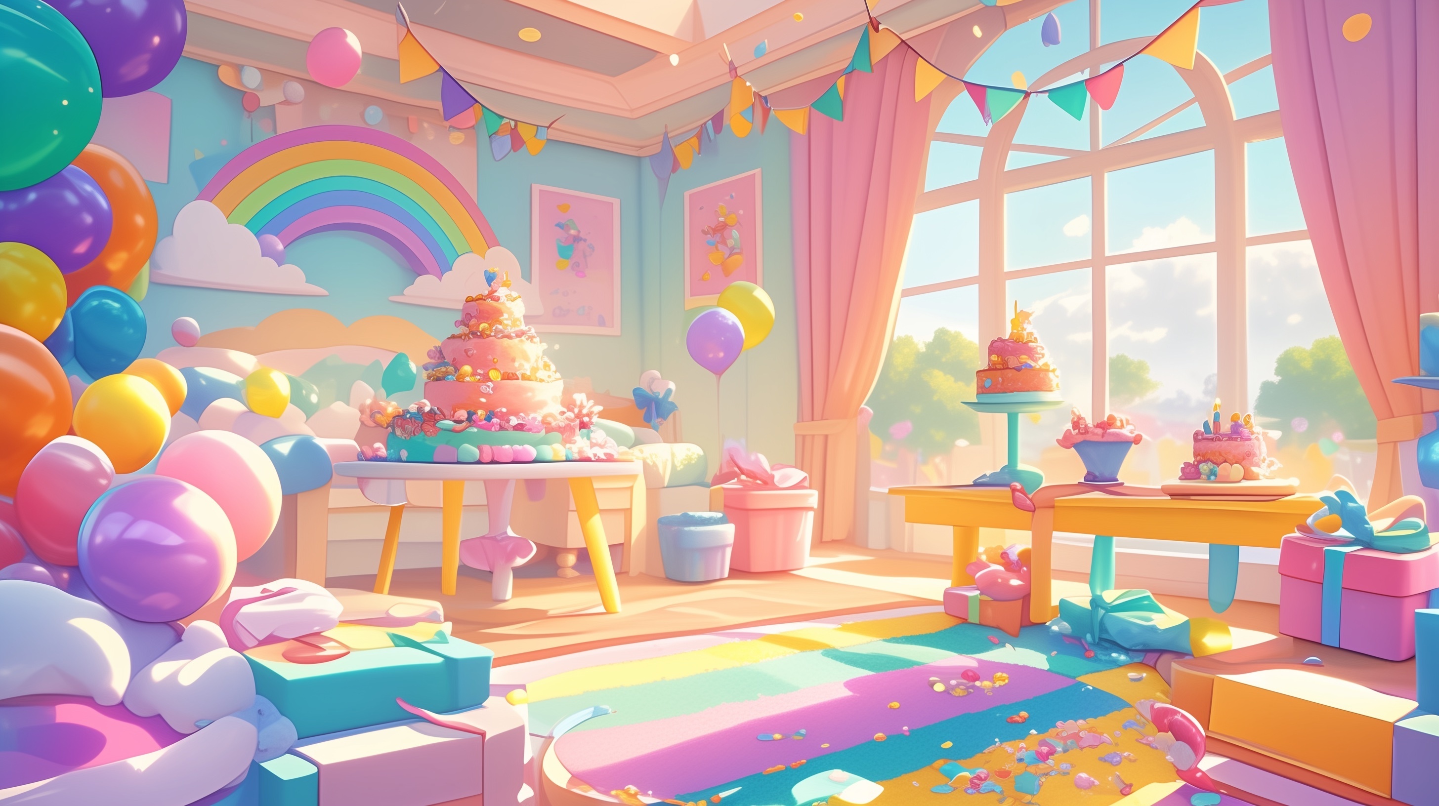 𝙑𝙩𝙪𝙗𝙚𝙧 𝘼𝙣𝙞𝙢𝙖𝙩𝙚𝙙 𝙗𝙖𝙘𝙠𝙜𝙧𝙤𝙪𝙣𝙙 |𝘽𝙄𝙍𝙏𝙃𝘿𝘼𝙔：𝙍𝙖𝙞𝙣𝙗𝙤𝙬 𝘽𝙞𝙧𝙩𝙝𝙙𝙖𝙮 𝙋𝙖𝙧𝙩𝙮 | 誕生日：レインボー ...