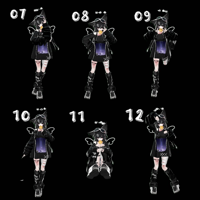 【VRChat向け】cute pose set💕 - ZBERAshop - BOOTH