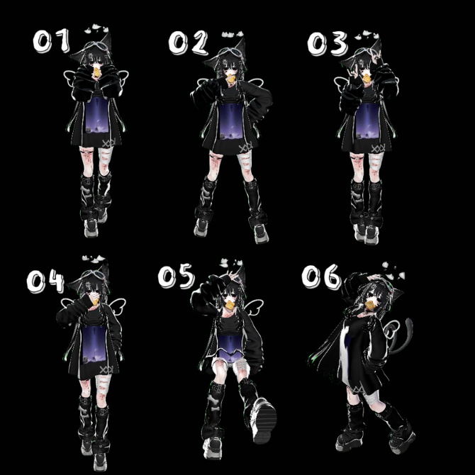 【VRChat向け】cute pose set💕 - ZBERAshop - BOOTH