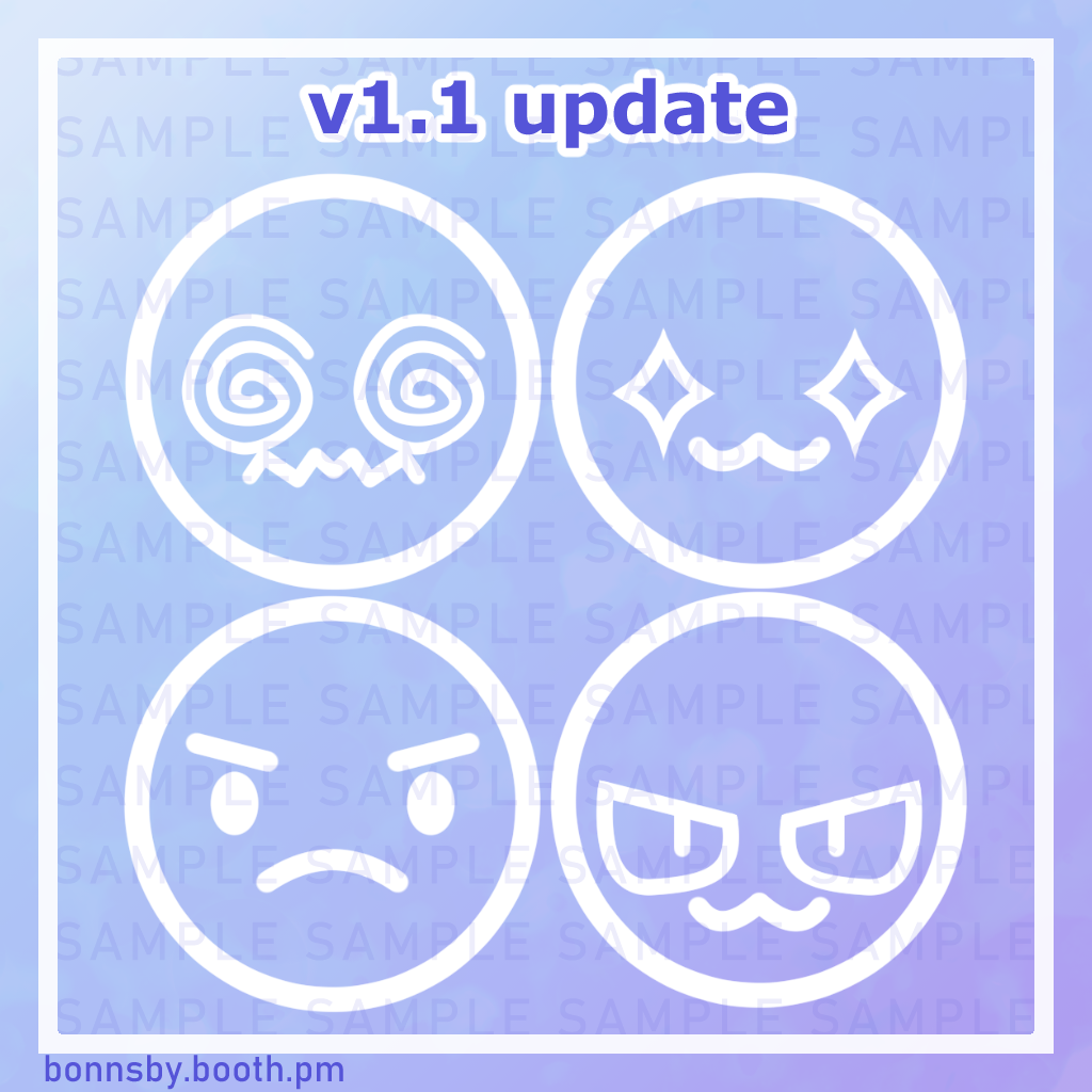 [顔の表情] Face Icon Pack for VRChat v1.1 - bonnsby - BOOTH