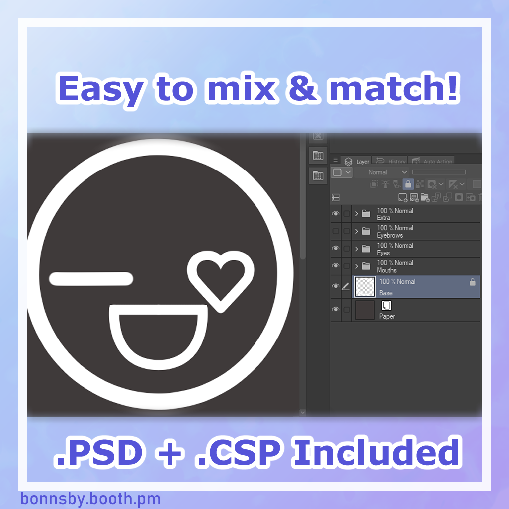 [顔の表情] Face Icon Pack for VRChat v1.1 - bonnsby - BOOTH