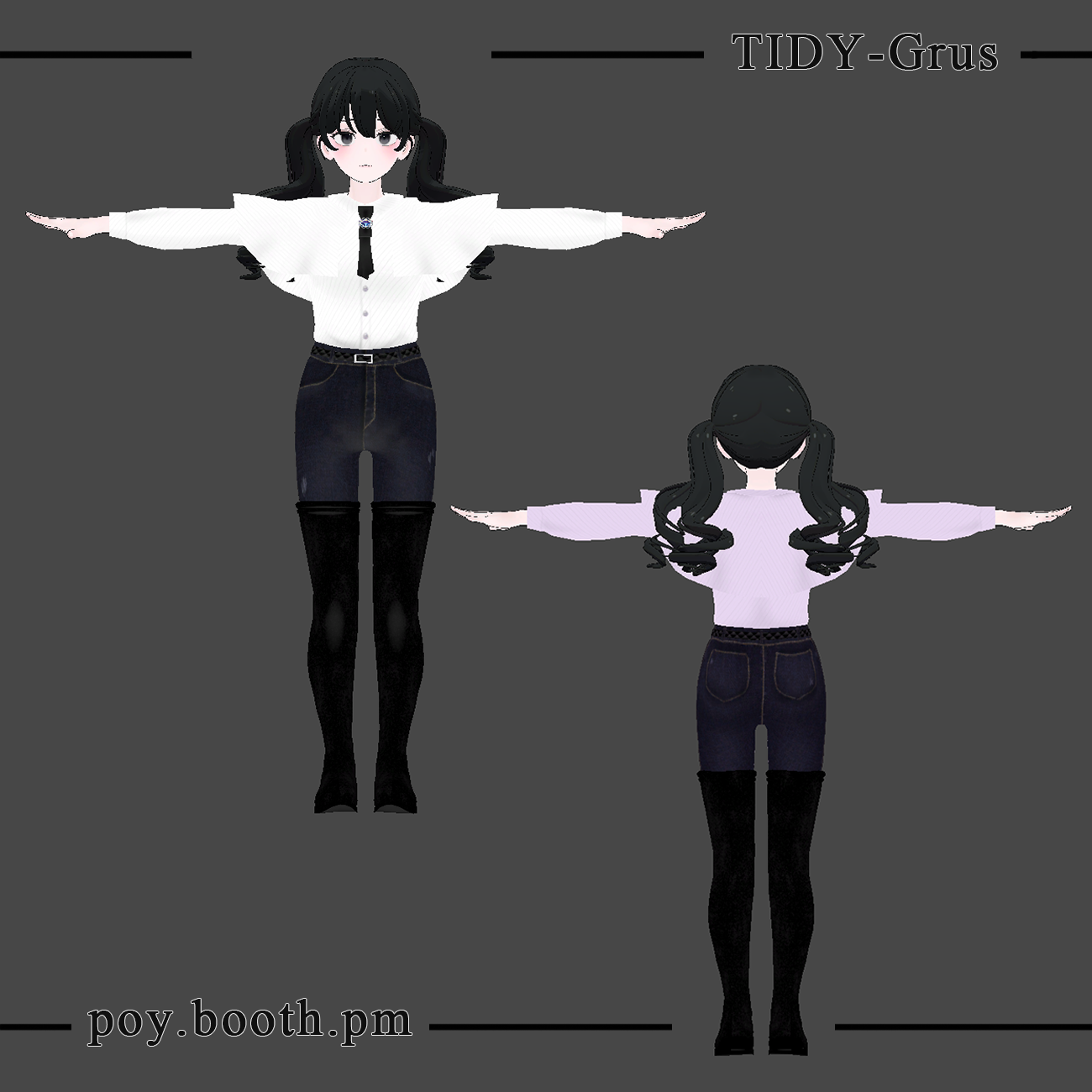 【VRC向け】*TIDY* [ Grus / 舞夜 (Maya) ] (clothes set) - Poy - BOOTH