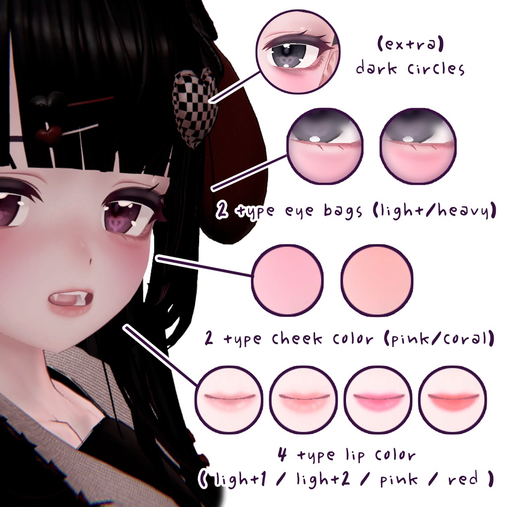 [ 萌 / Moe ] Heart Breaker Makeup & Eye Texture - xoxo-903 - BOOTH
